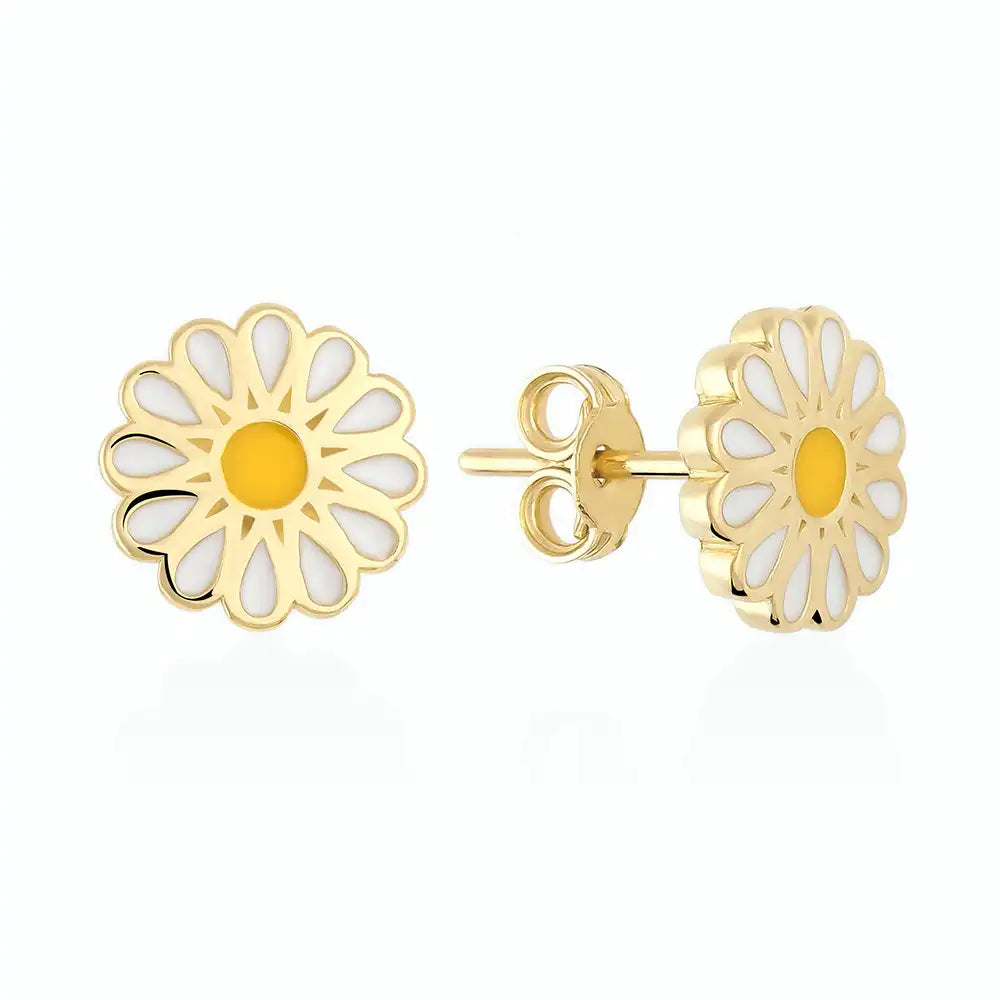 14k gold daisy earrings store